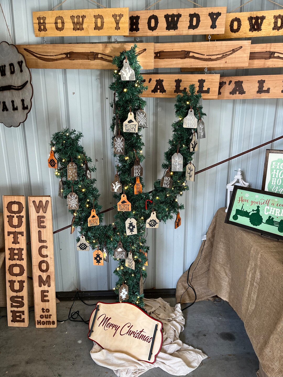 Western Christmas Ornaments | Cow Tag Ornaments | Gift Tag Ornaments ...