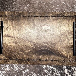 Barbed Wire Serving Tray Western Serving Tray Cowboy Decor Western Tray ...