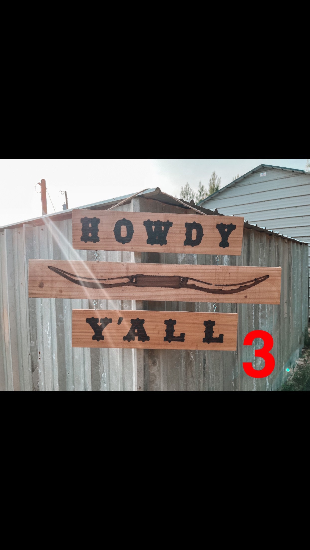 Howdy Y’all Hanging Sign | Western Signs | Western Decor | Western ...