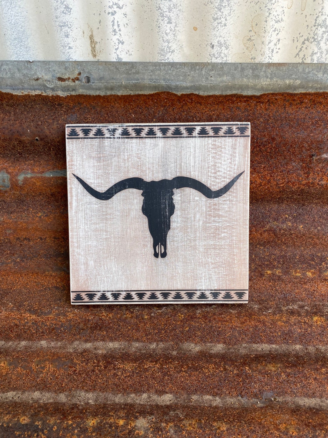 Southwestern Longhorn Sign | Western Home Decor | Western Sign ...