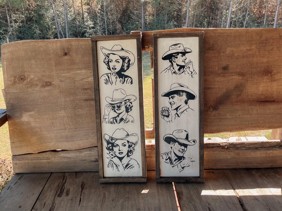 Retro Cowboys & Cowgirls | Retro Cowboy Sign | Retro Cowgirl Sign ...