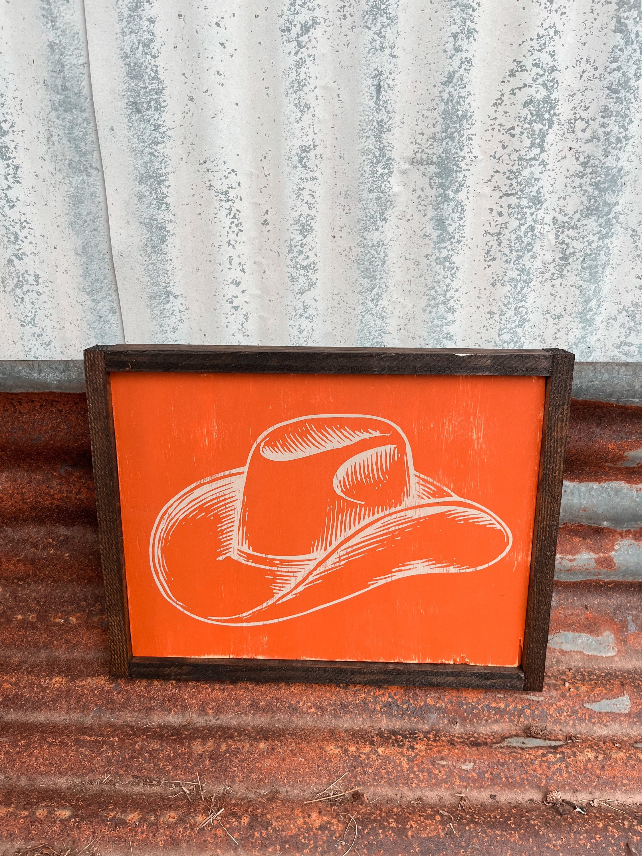 Cowboy Hat Sign | Cowboy Sign | Western Sign | Distressed Sign | Cowboy ...