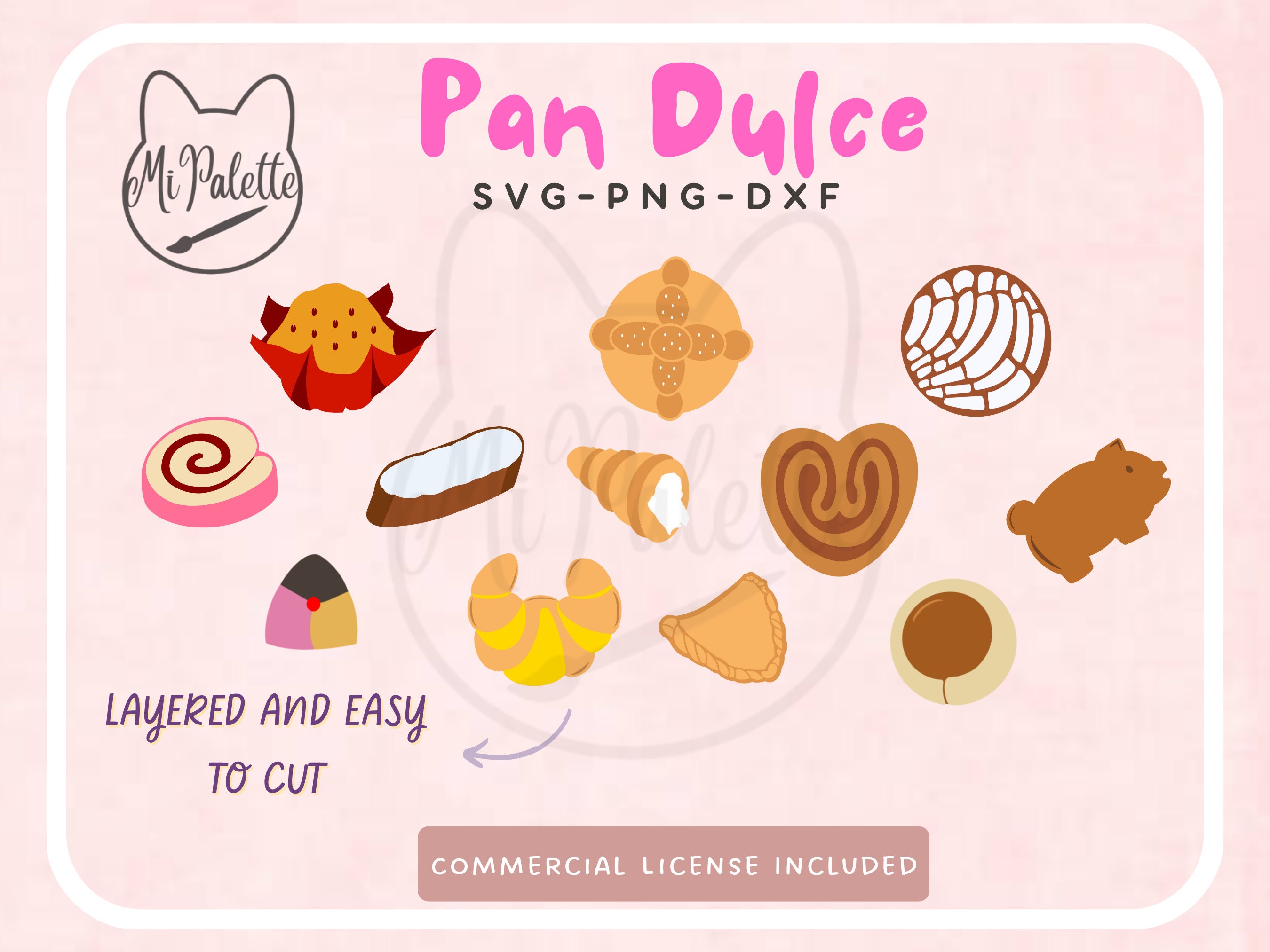 Pan Dulce Full Bundle Digital Download SVG, PNG, DXF for Cricut ...