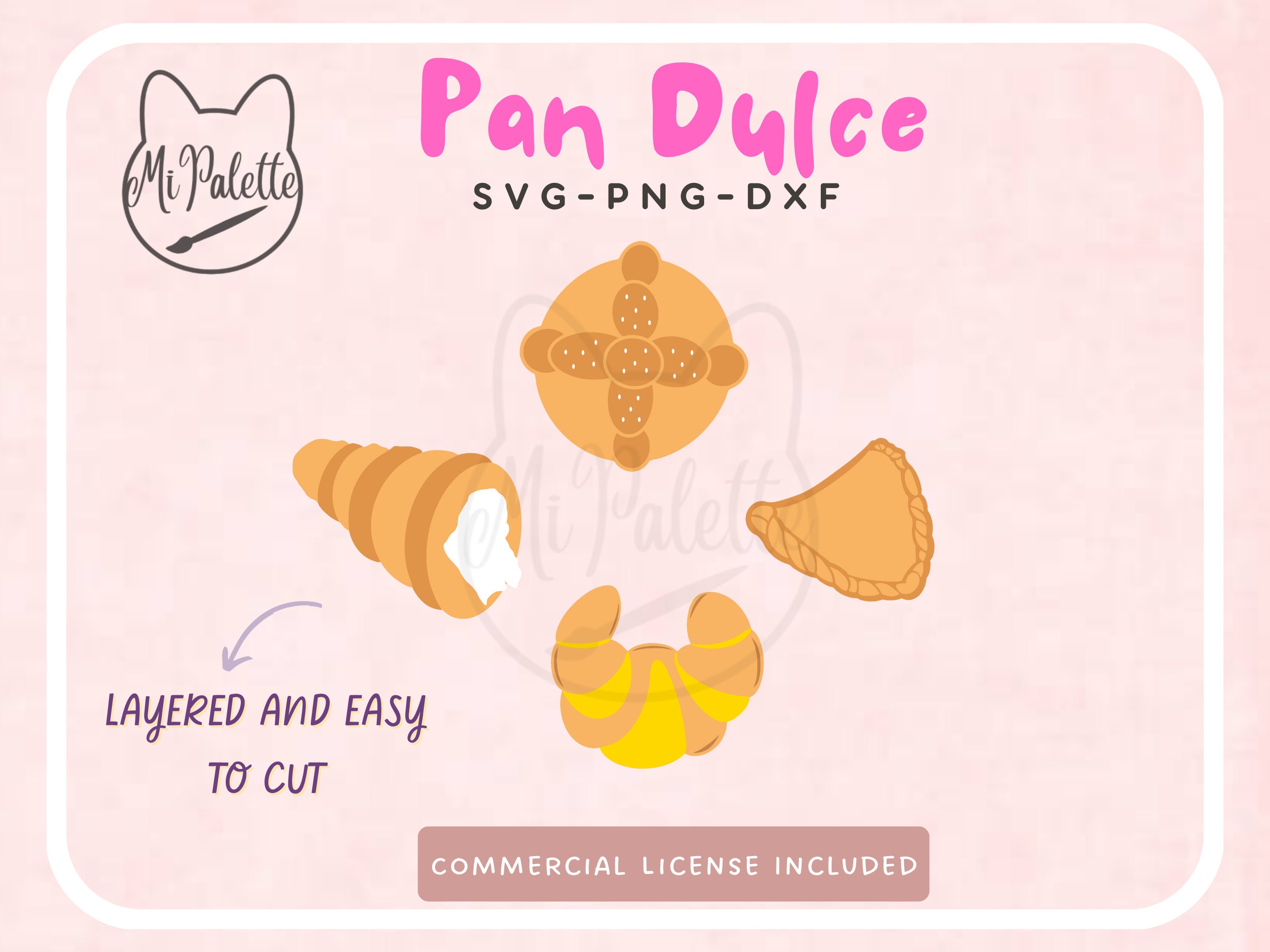 Pan Dulce Bundle Digital Download SVG, PNG, DXF for Cricut, Silhouette ...