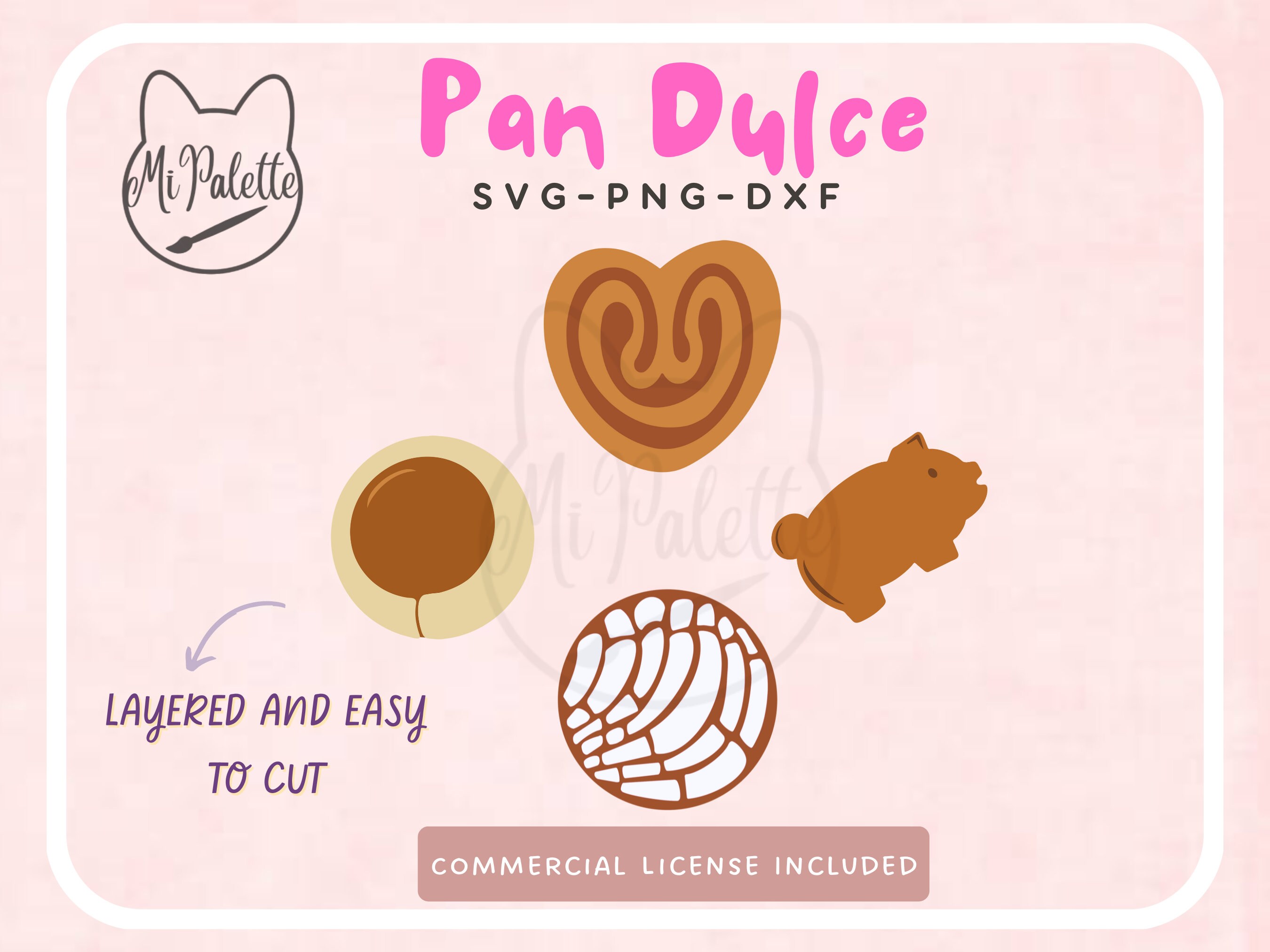 Pan Dulce Bundle Digital Download SVG, PNG, DXF for Cricut, Silhouette ...