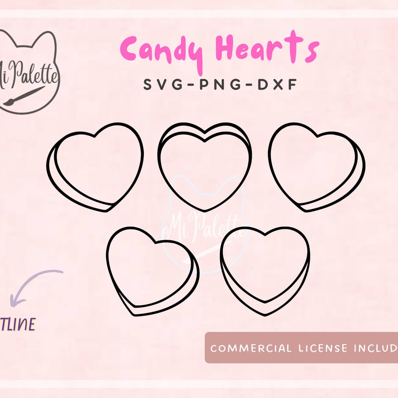 Candy Hearts - Etsy