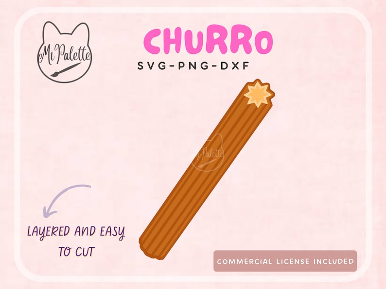 Churro Digital Download SVG, PNG, DXF for Cricut, Silhouette - Mexican ...