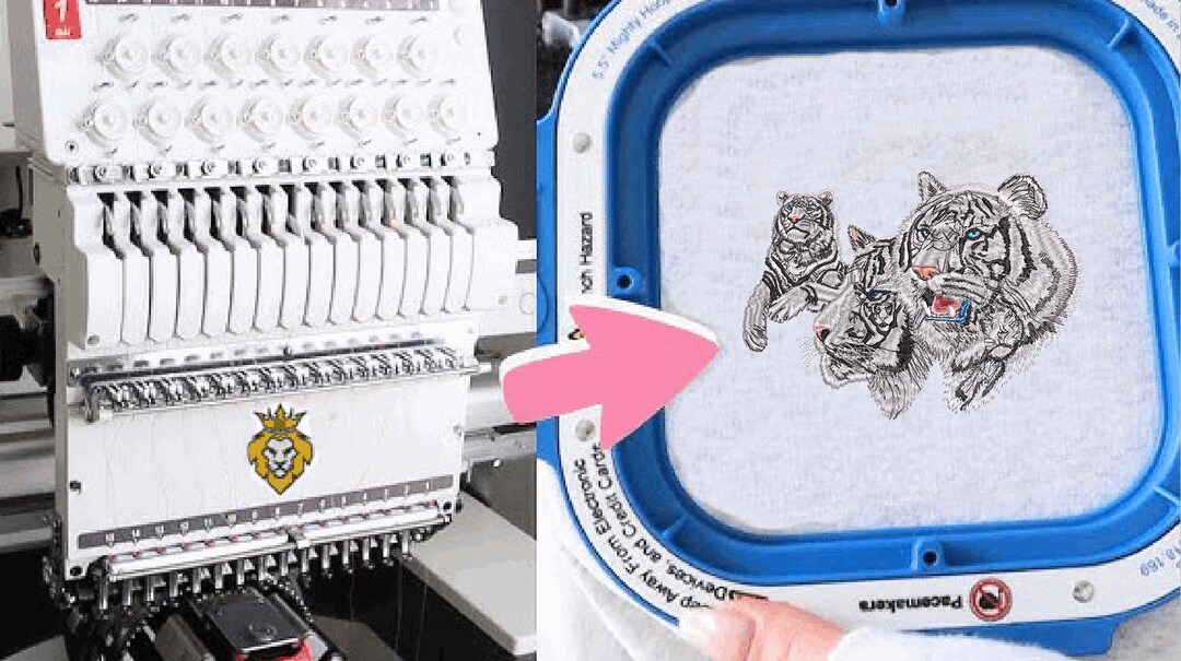 Tigers Machine Embroidery Design - Etsy