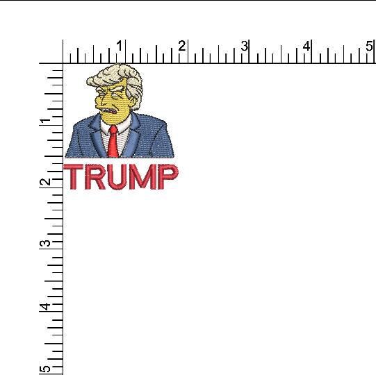 TRUMP Cartoon Machine Embroidery Design - Etsy
