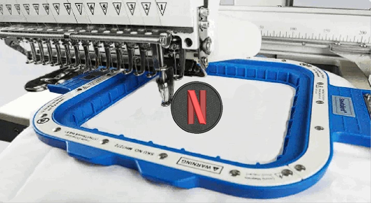 NETFLIX LOGO Machine Embroidery Design 2.25 Tall - Etsy
