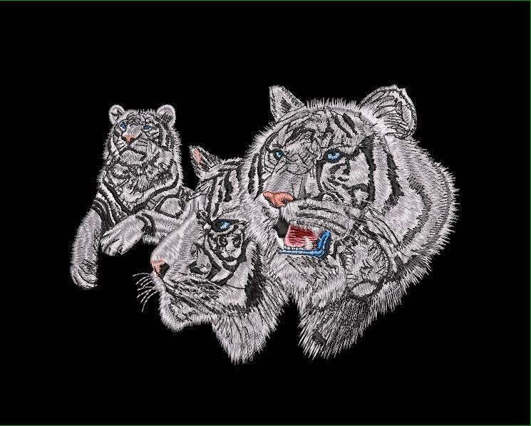 Tigers Machine Embroidery Design - Etsy