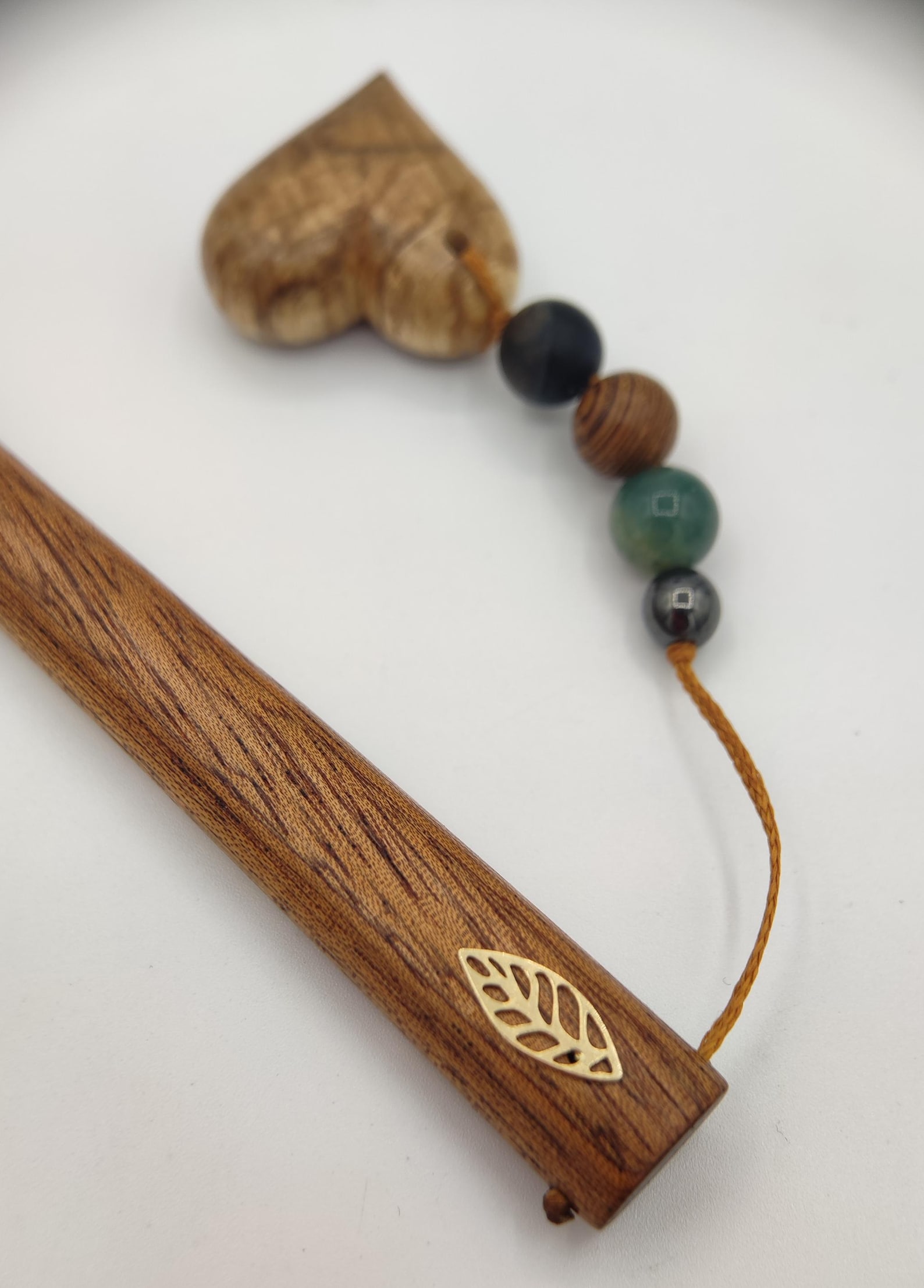 Gold. 18k Gold Japanese Hair Pin. Wooden Heart Hair Stick With Yellow ...