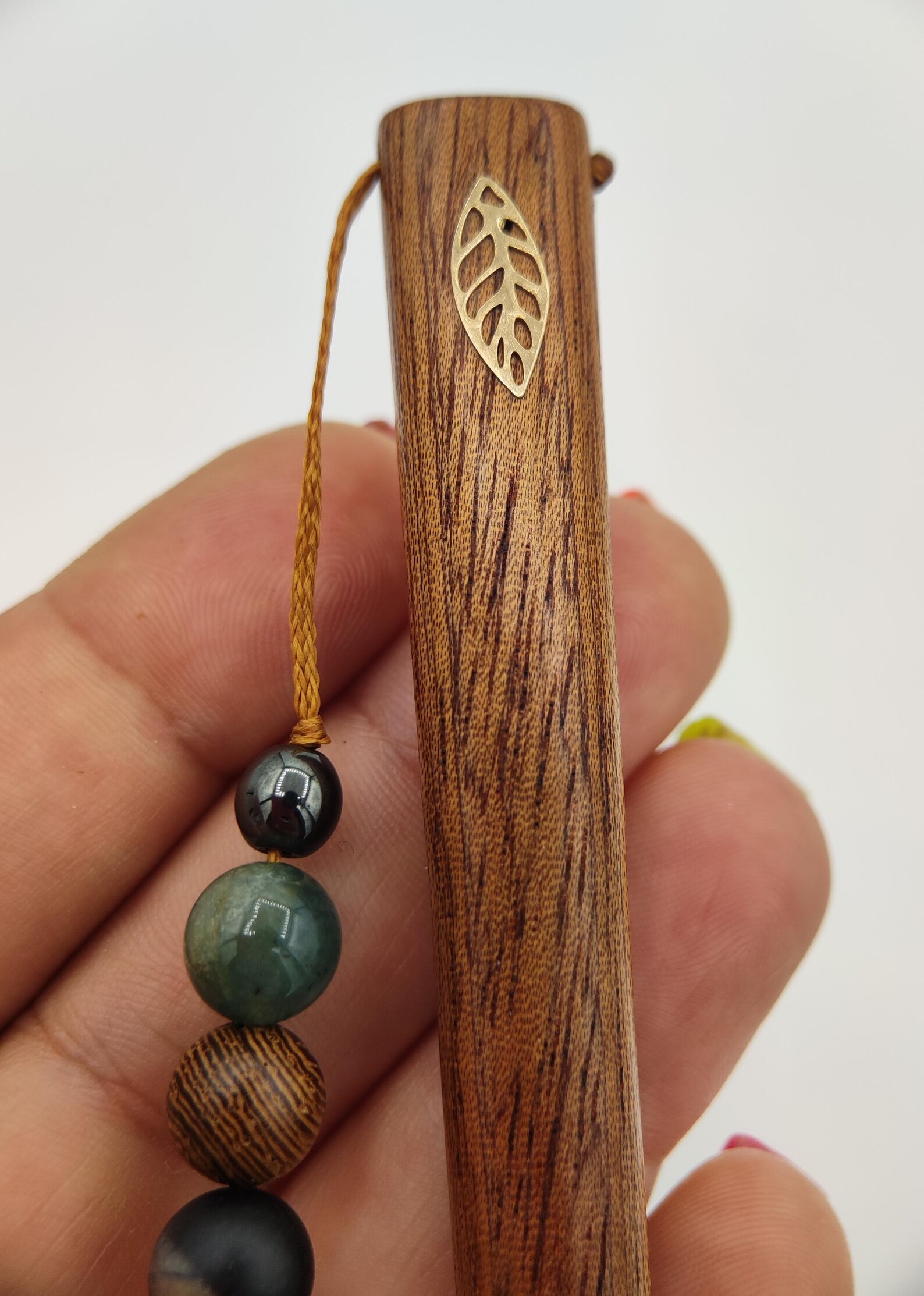 Gold. 18k Gold Japanese Hair Pin. Wooden Heart Hair Stick With Yellow ...