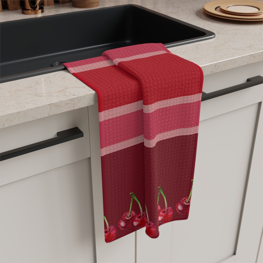 Cherry Kitchen Towel, Cute Dish Towel, Hostess Gift Tea Towel - Etsy