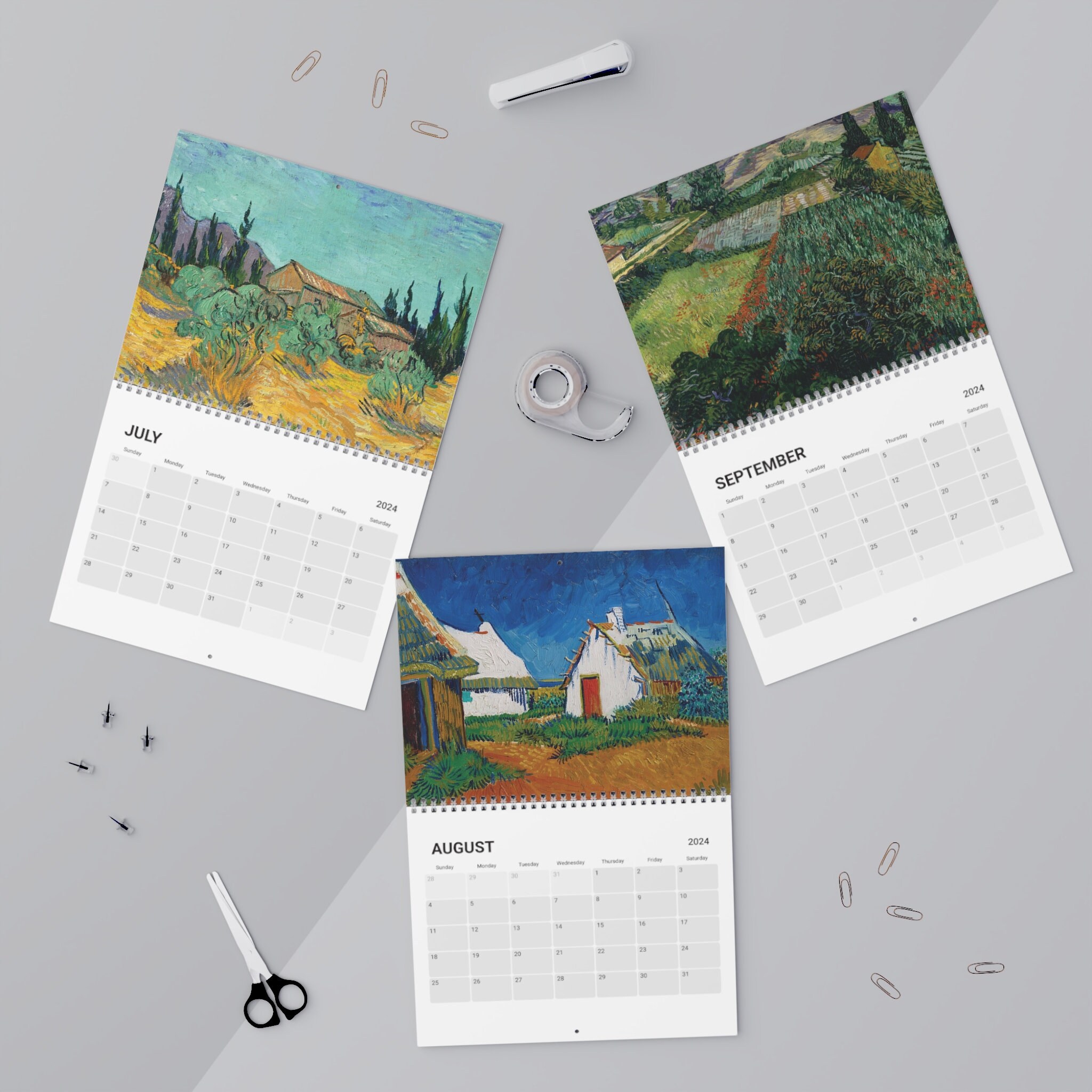 Vincent Van Gogh 2024 Calendar, Vintage Art Print Calendar, Art Lover ...