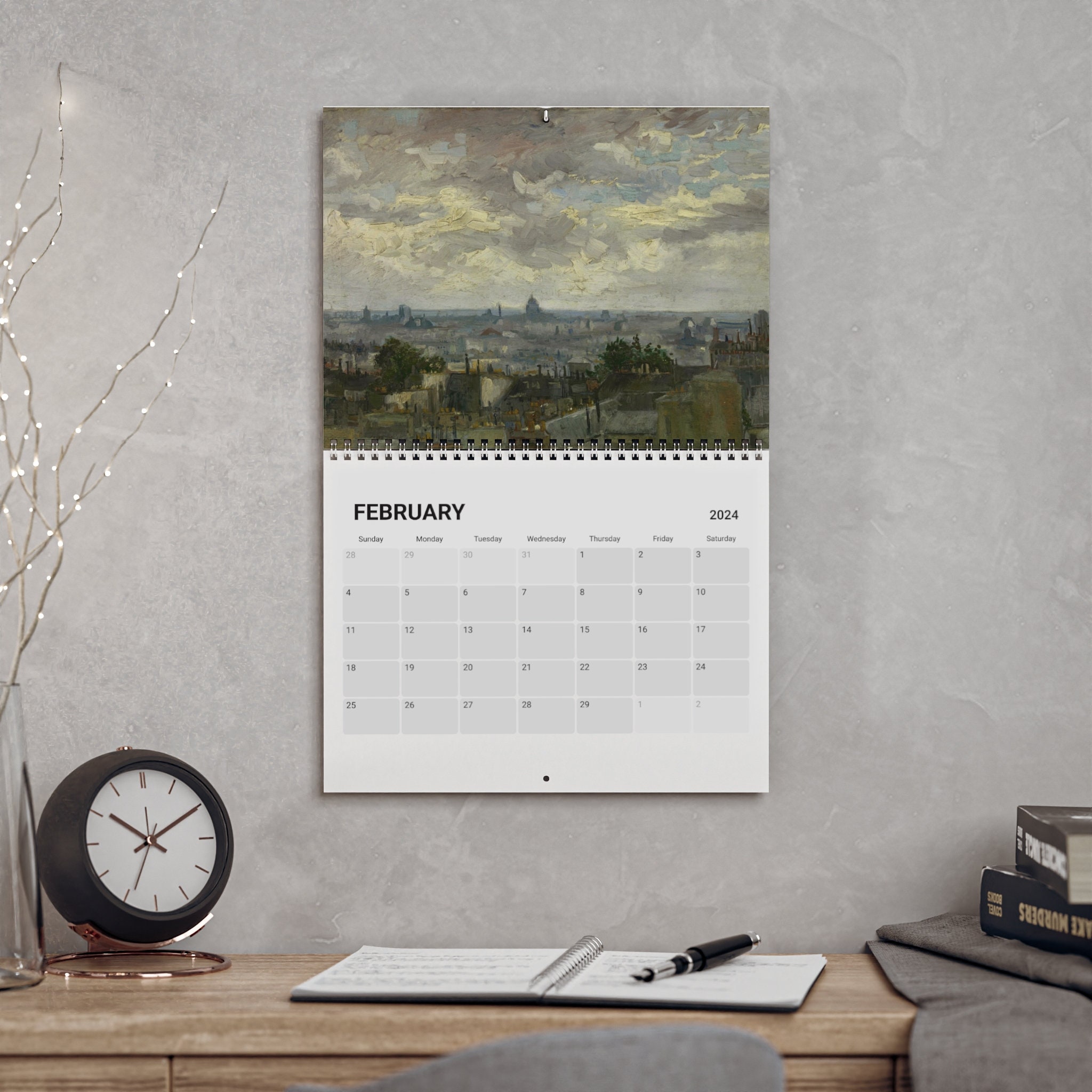 Vincent Van Gogh 2024 Calendar, Vintage Art Print Calendar, Art Lover ...