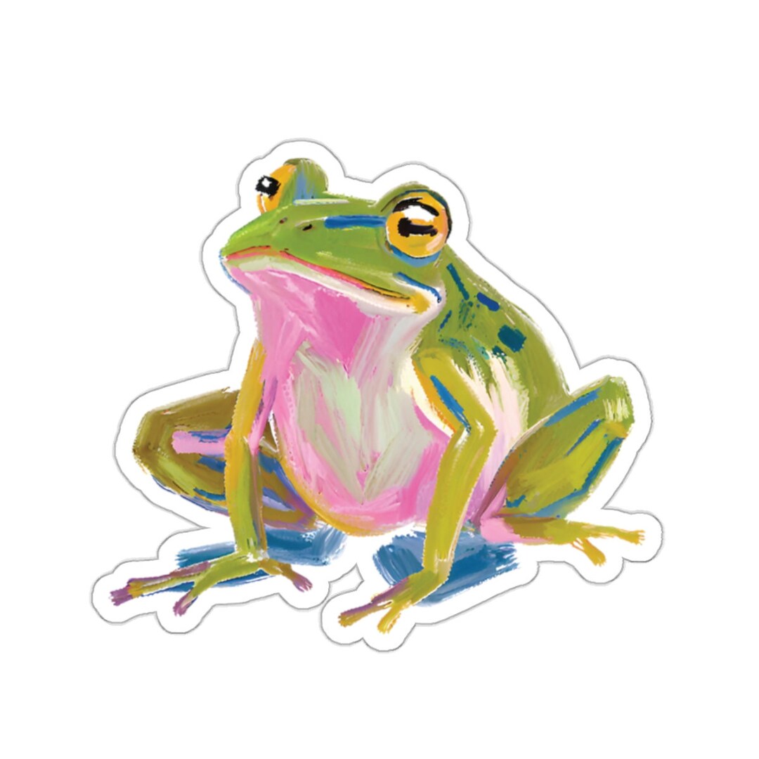 Cute Green Frog Stickers - Etsy