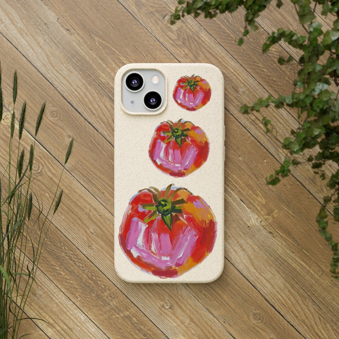 Cute Tomatoes Biodegradable Phone Case, Cute Gift for Her, Garden Lover ...