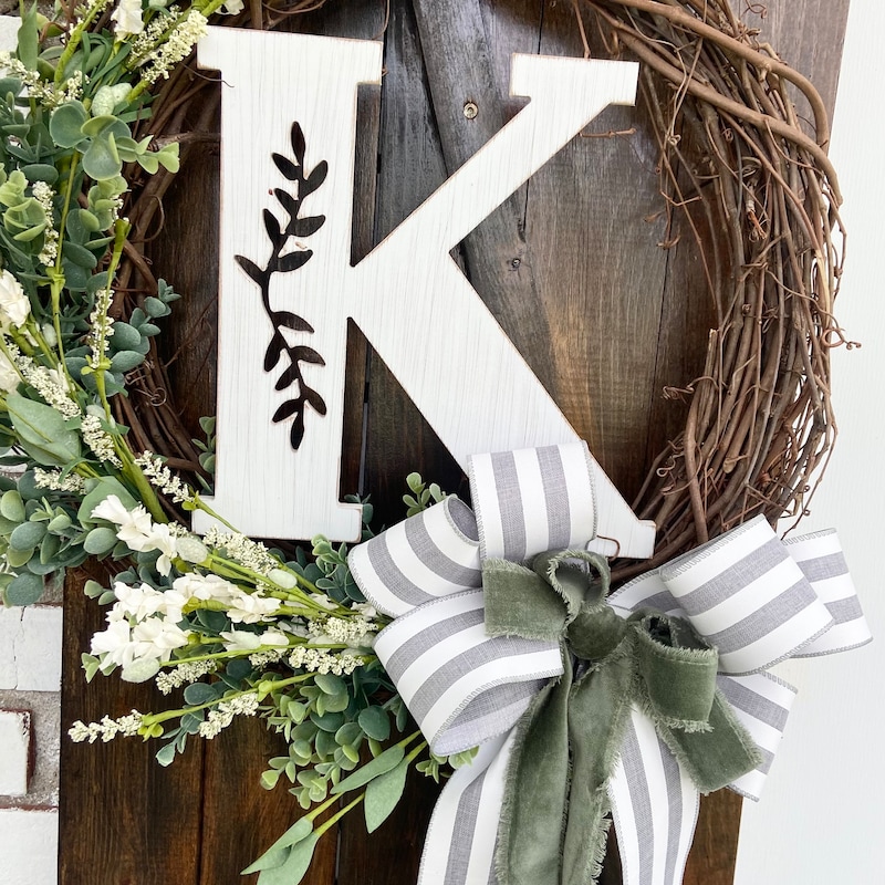 Letter Wreaths - Etsy