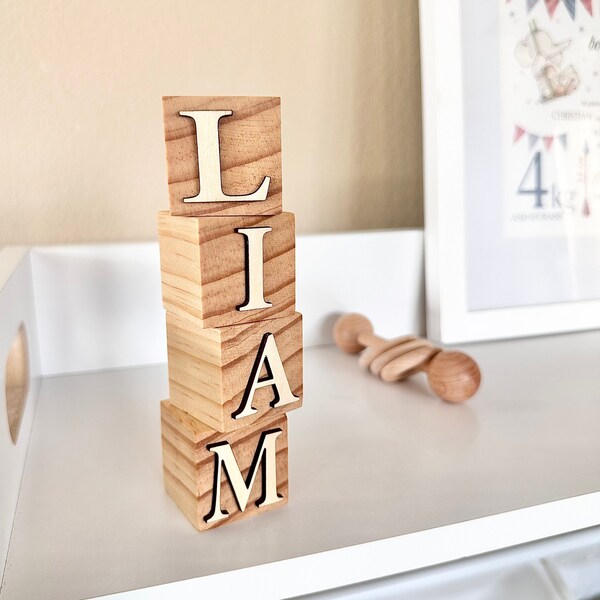 Wooden Baby Blocks - Etsy