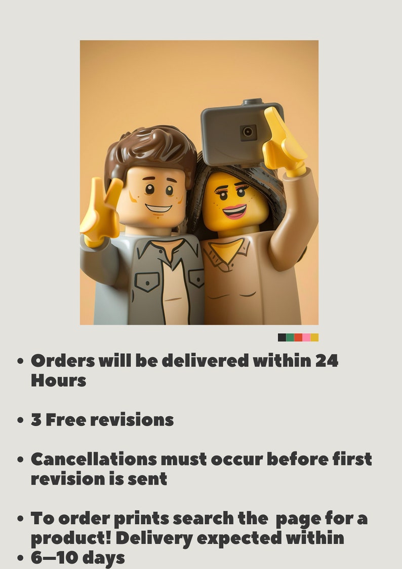 Custom LEGO Portrait Ready in Hours 3D Digital Art. Printable Art ...