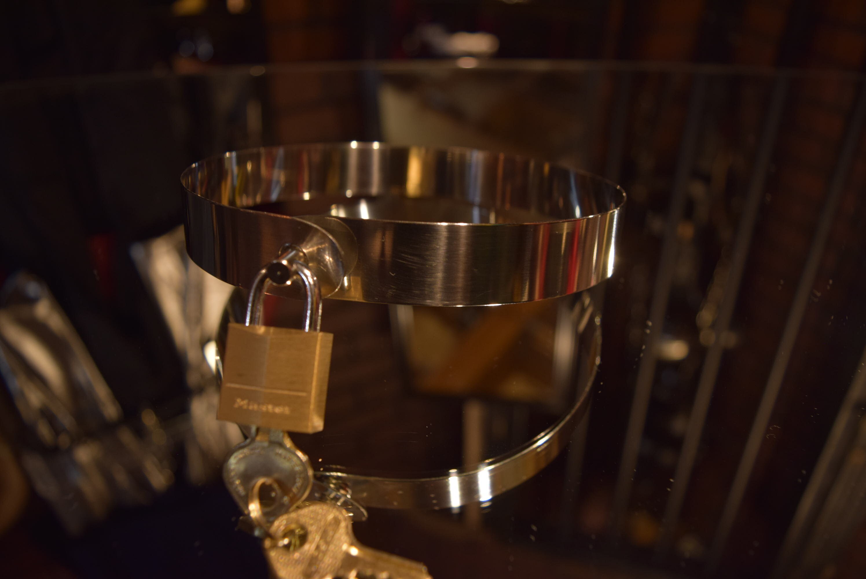 Stainless Steel Choker. Locking. Slave Collar. - Etsy