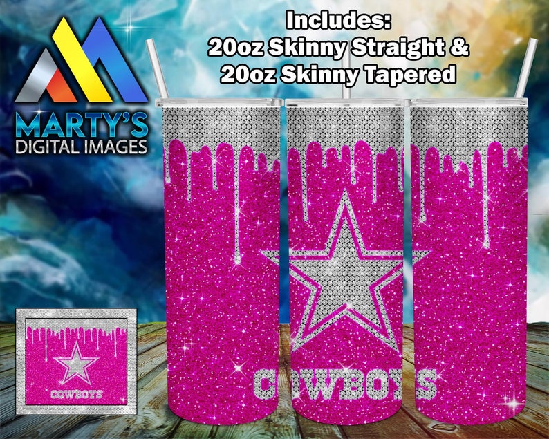 Custom Image Pink Glitter and Diamonds Star Wrap 20oz - Etsy