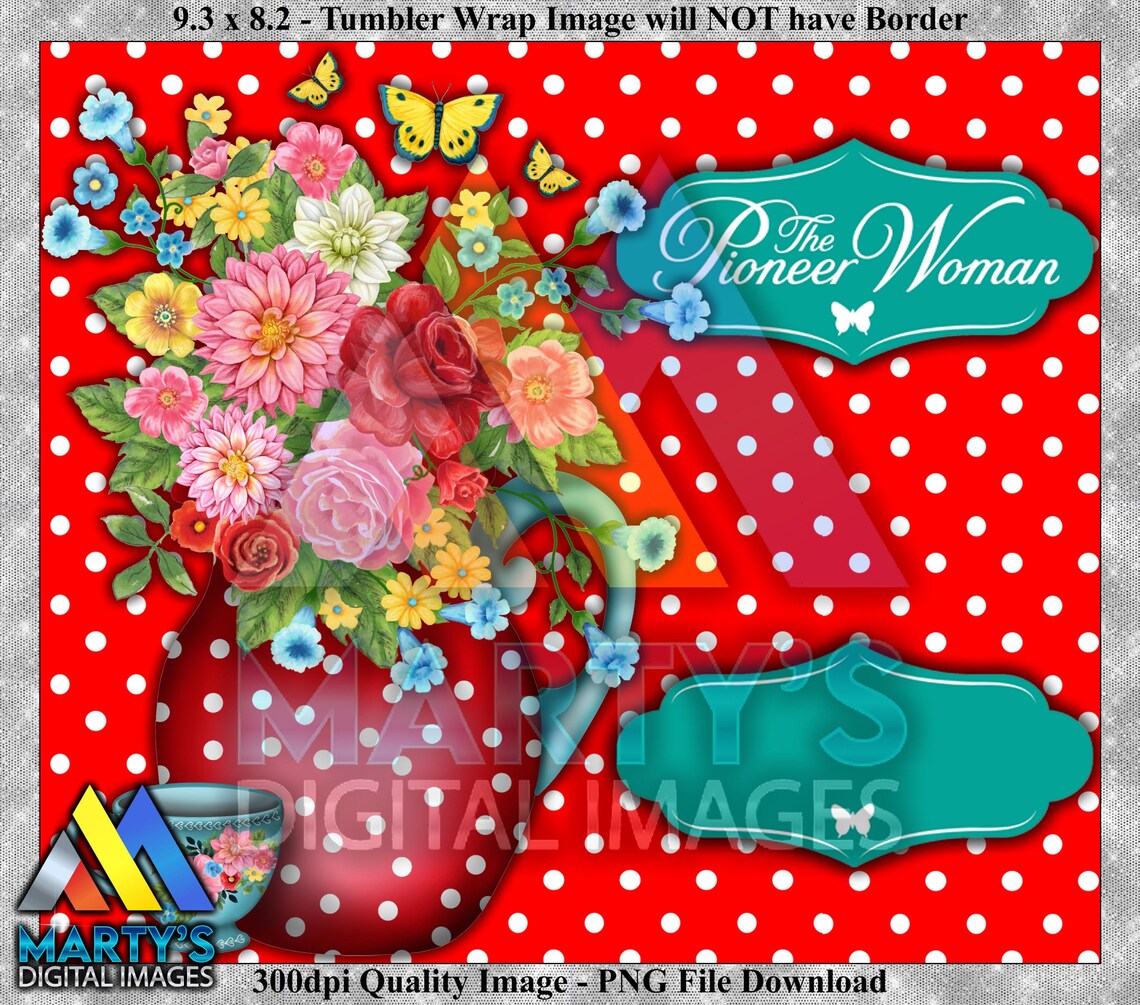 Pioneer Woman Flowers Vase Poke a Dots Wrap 20oz Straight and - Etsy