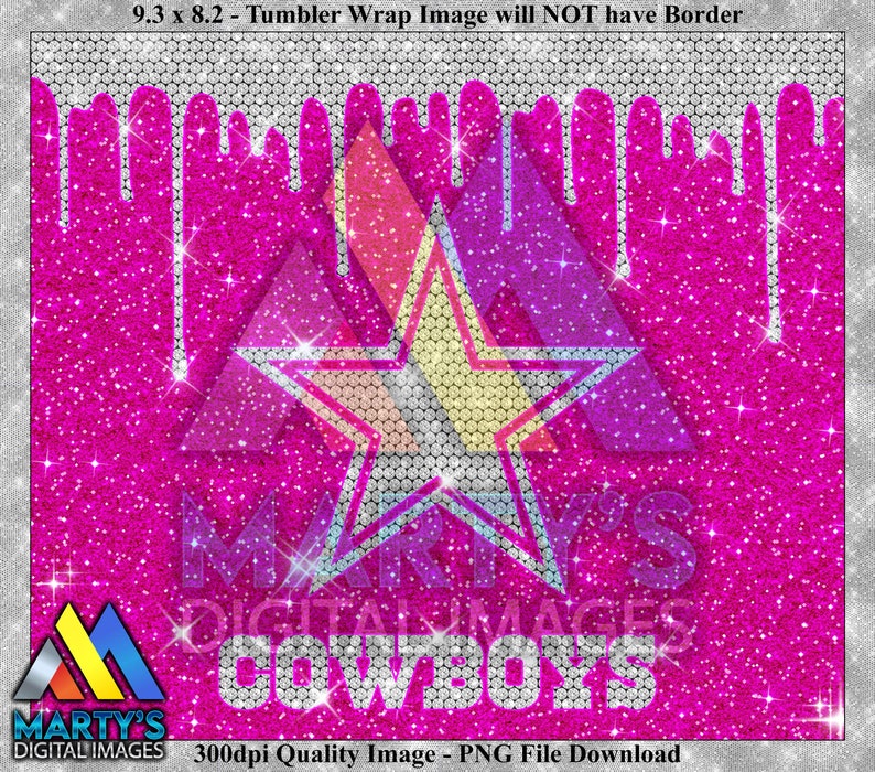 Custom Image Pink Glitter and Diamonds Star Wrap 20oz - Etsy