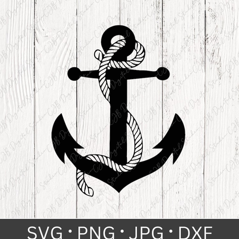 Anchor With Rope Png Svg - Etsy