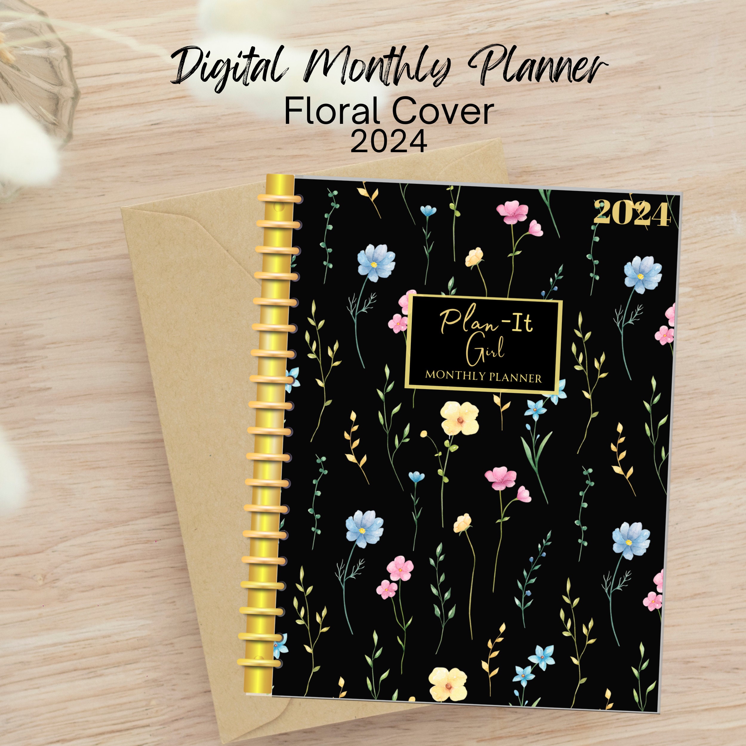 Monthly Undated Digital Planner 2024, Hyperlinked, Goodnotes, Ipad ...