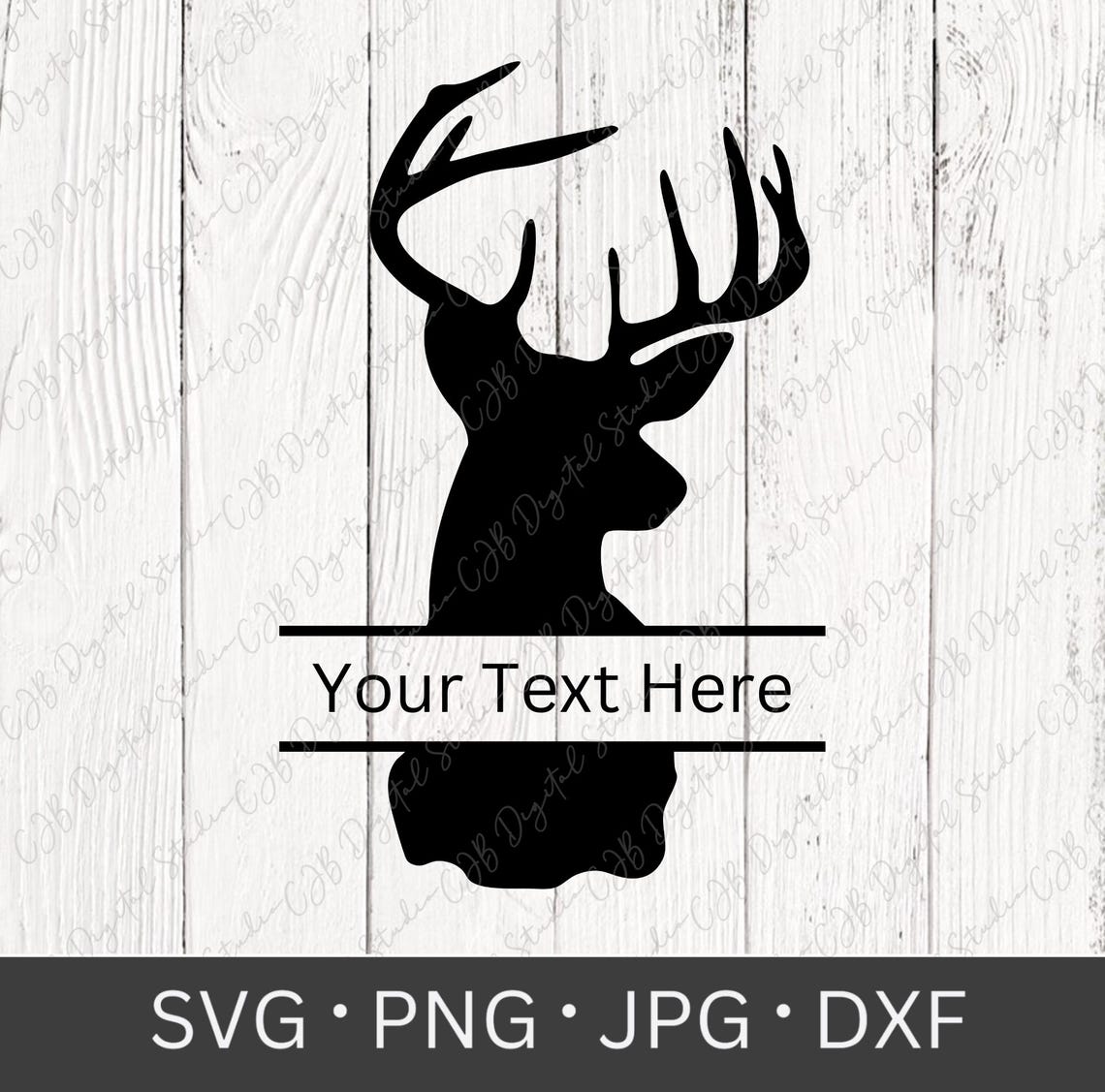 Deer Split Monogram SVG, Instant Digital Download, Buck PNG, Deer ...