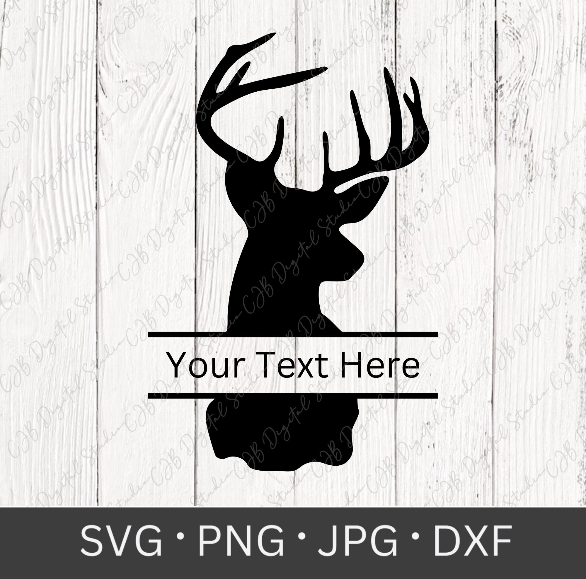 Deer Split Monogram SVG, Instant Digital Download, Buck PNG, Deer ...
