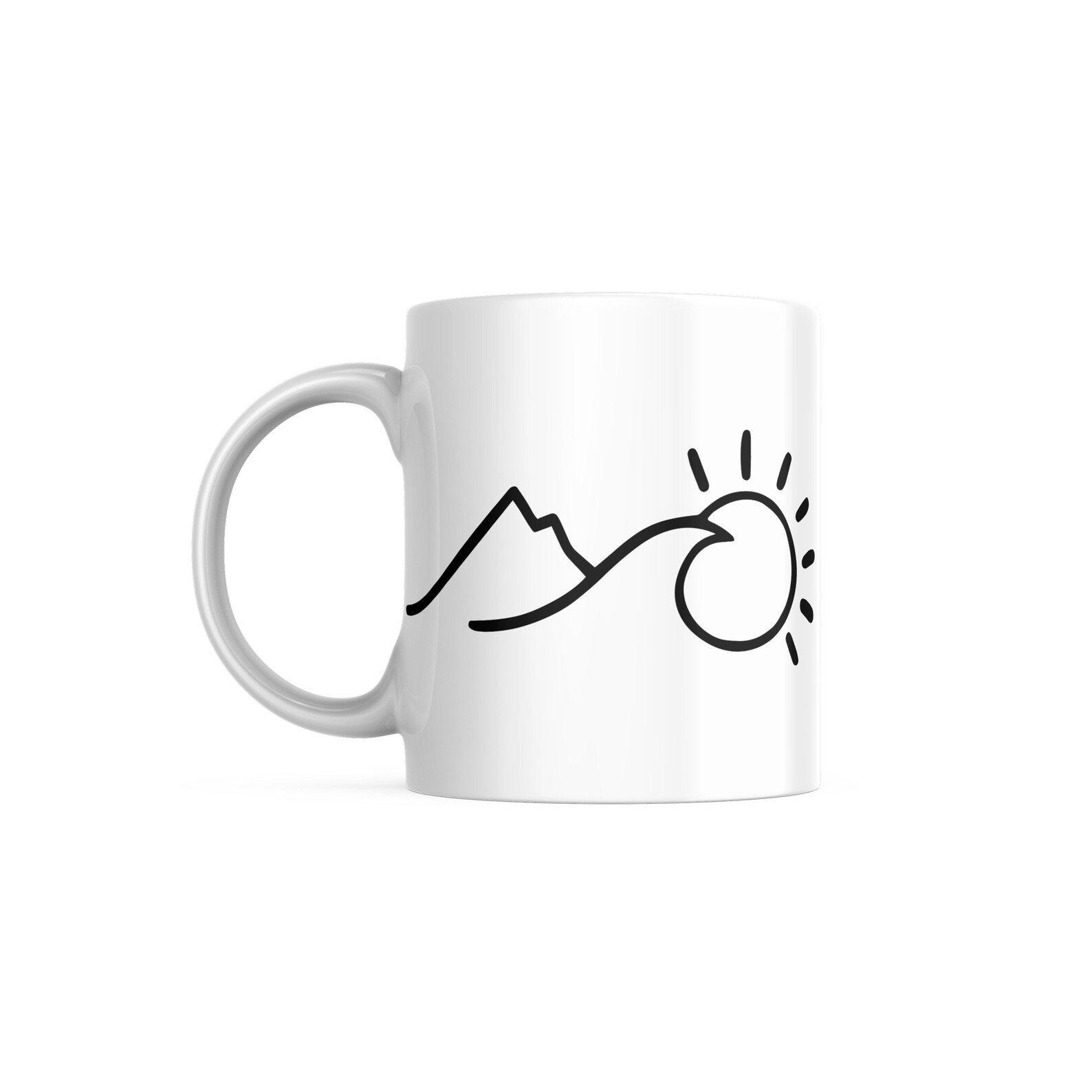 Mountain Ocean Waves Sun SVG PNG, Cricut Cut File, Silhouette, Beach ...