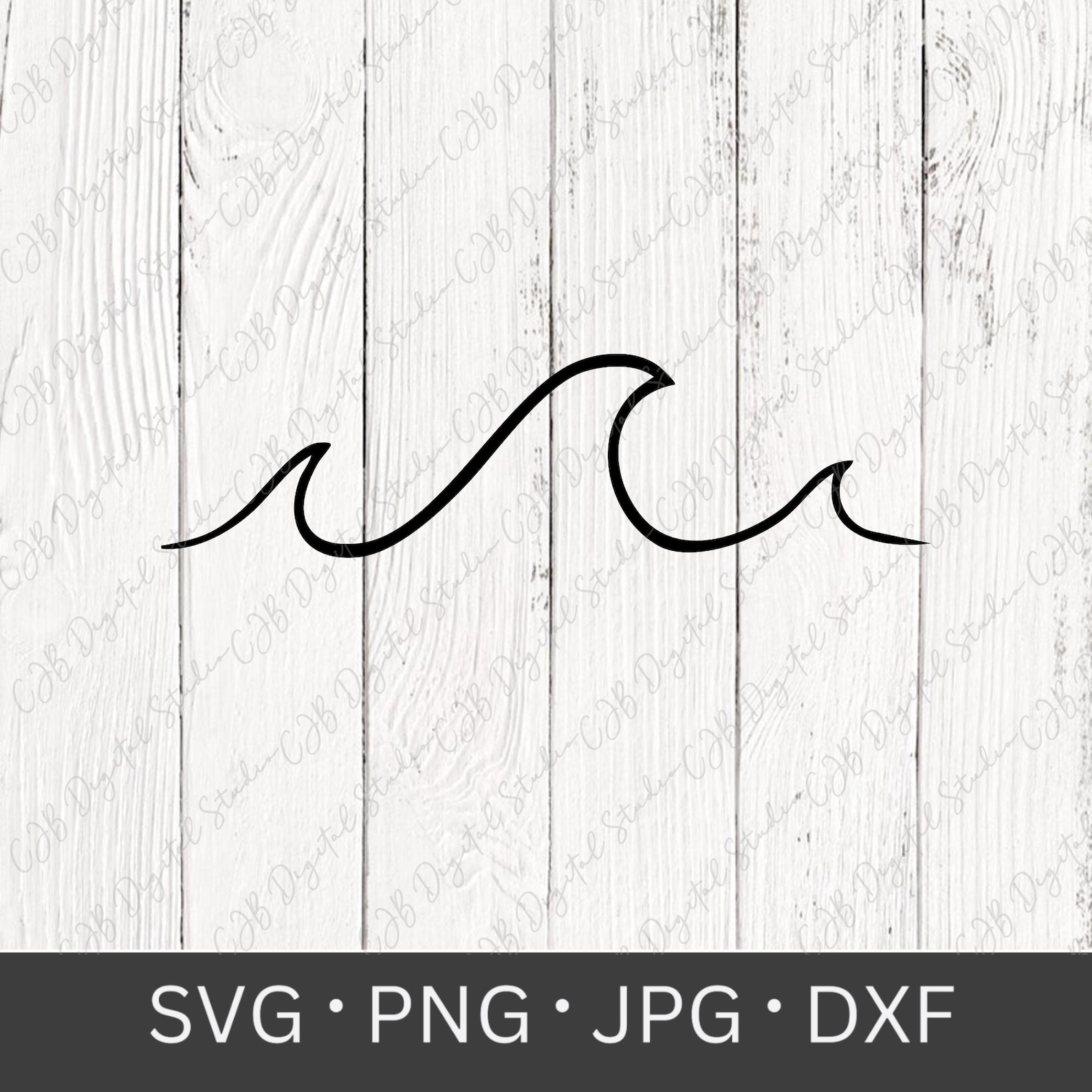 Ocean Wave SVG PNG, Sea Wave Silhouette, Beach Clipart, Simple Waves ...