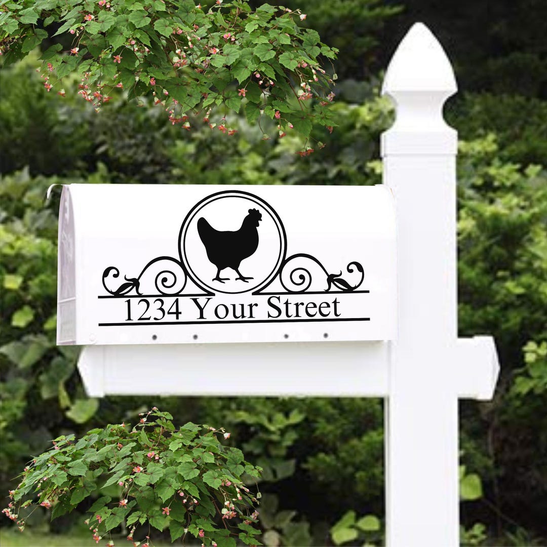 Custom Chicken Mailbox SVG, Chicken Hen SVG, Farmhouse Mailbox Decal ...