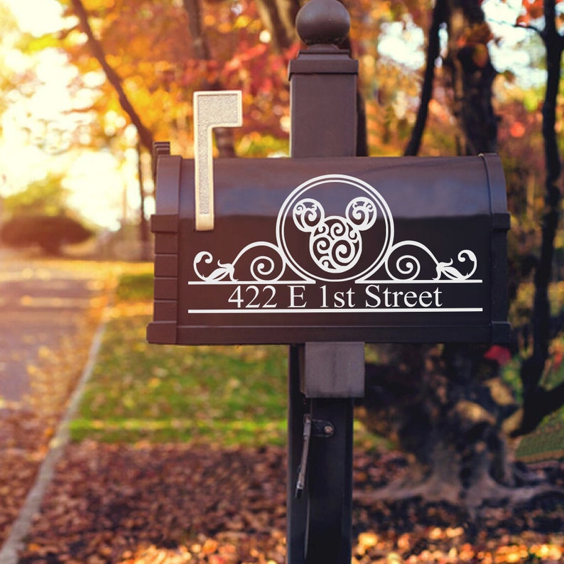 Mickey Inspired Mailbox SVG, Custom Mailbox Numbers SVG, Street Address ...