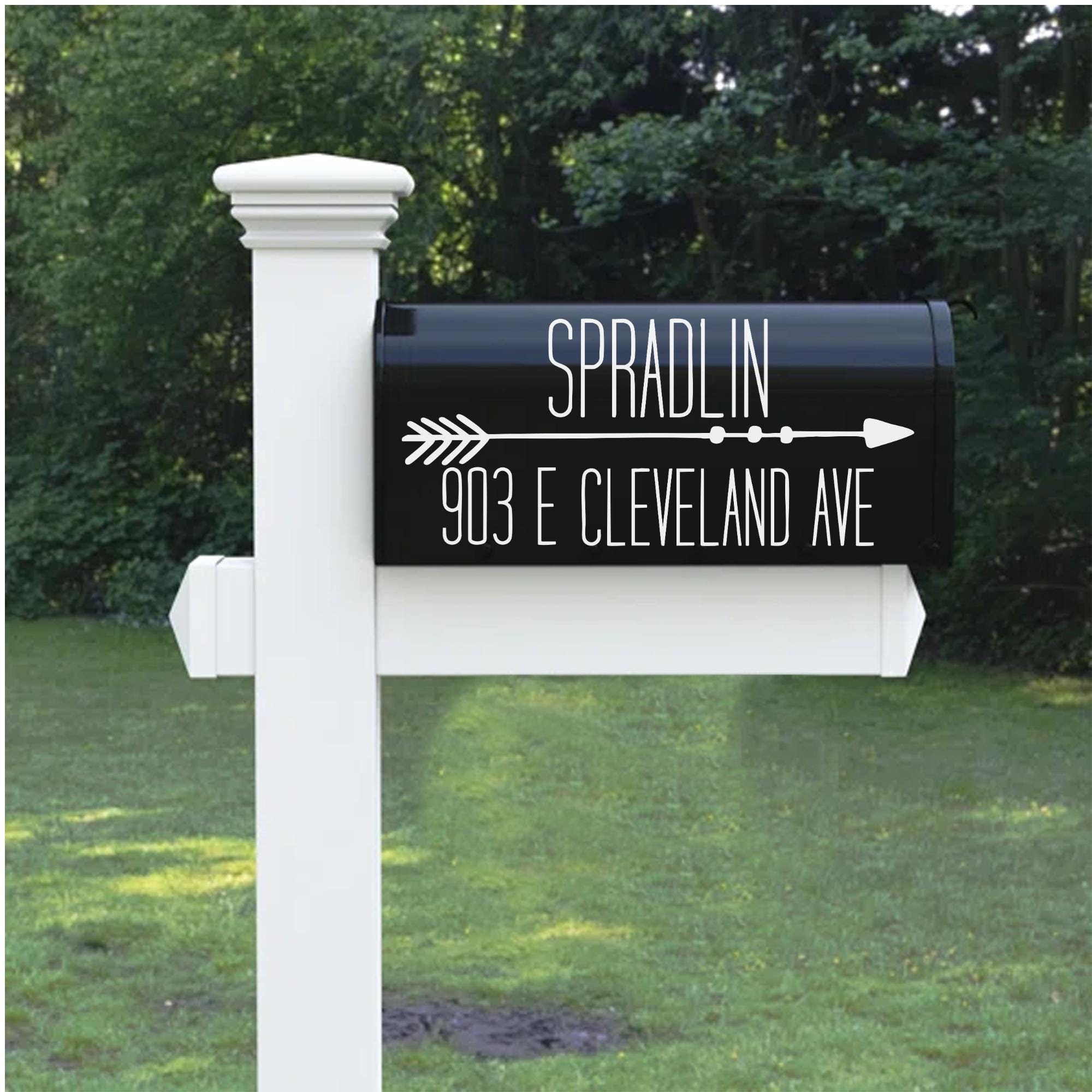 Custom Farmhouse Mailbox Decal SVG, Rustic Vinyl Address Sticker SVG ...