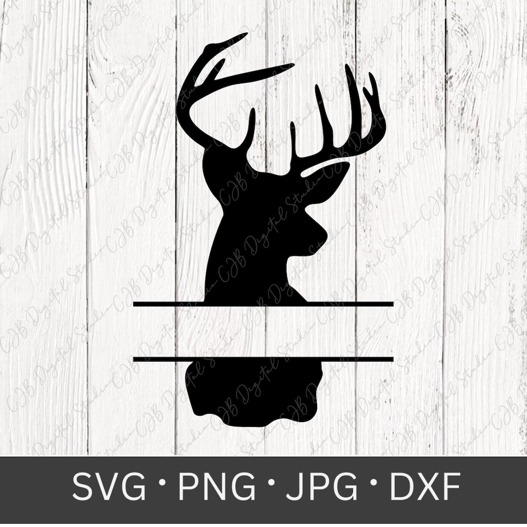Deer Split Monogram SVG, Instant Digital Download, Buck PNG, Deer ...