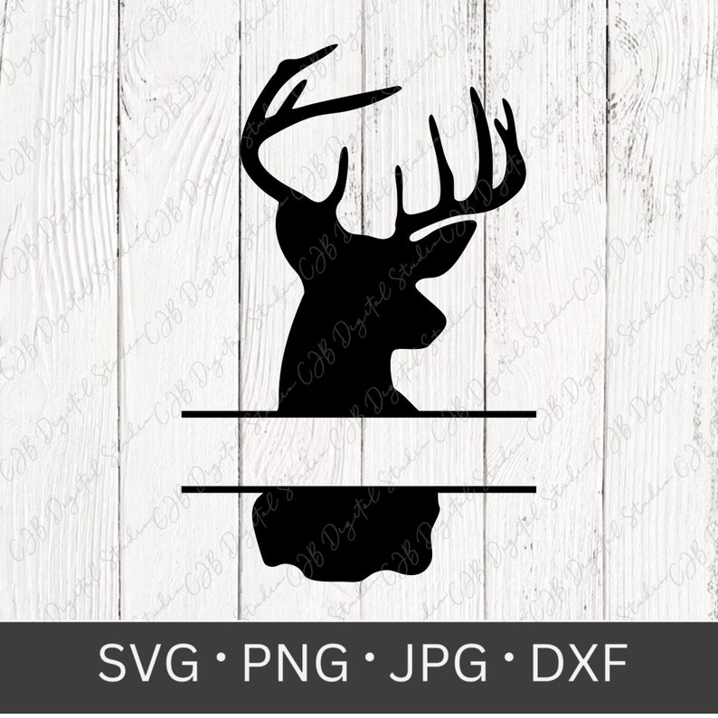 Deer Split Monogram SVG, Instant Digital Download, Buck PNG, Deer ...