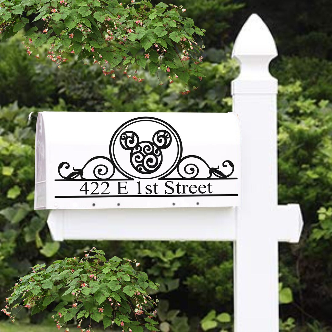 Mickey Inspired Mailbox SVG, Custom Mailbox Numbers SVG, Street Address ...