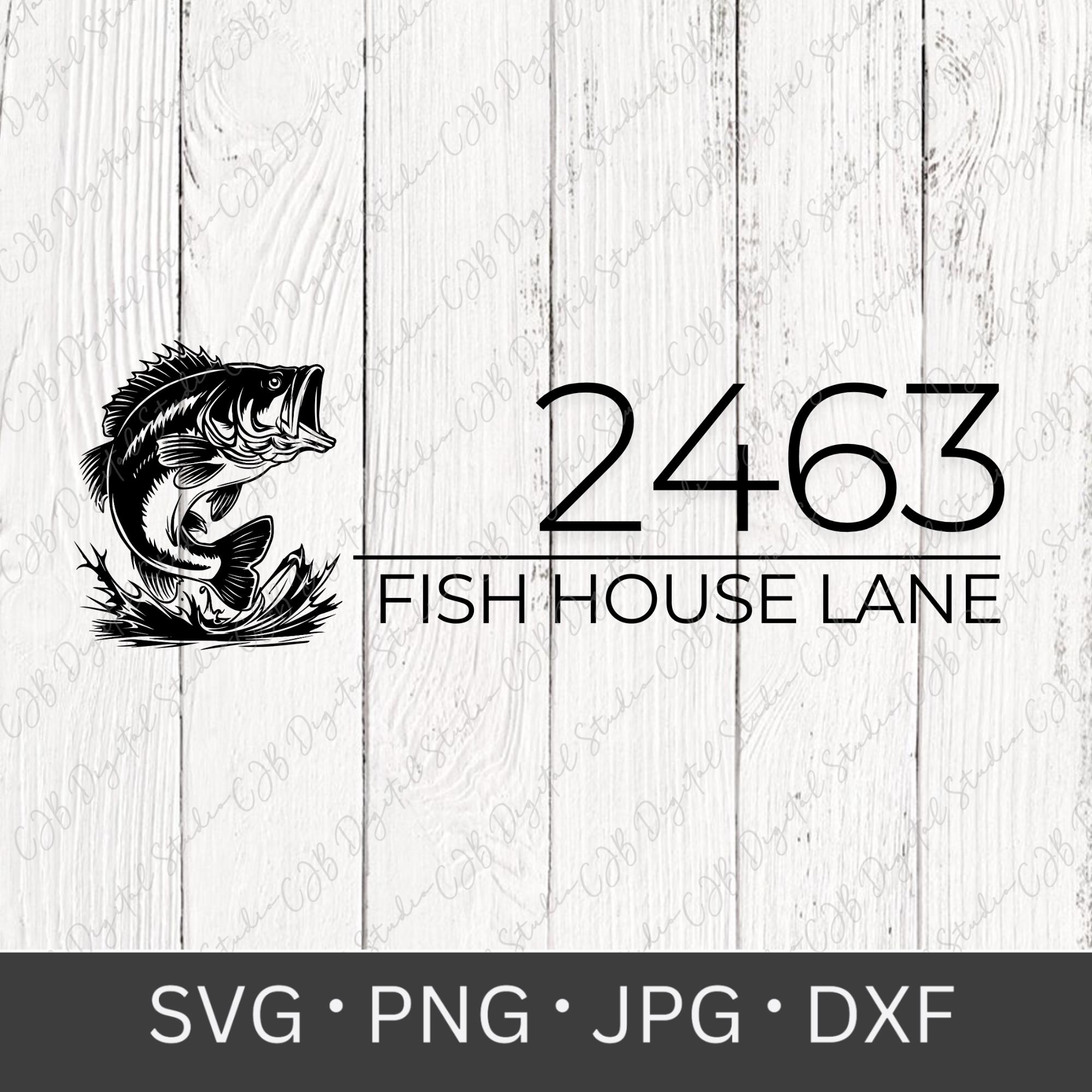 Custom Bass Mailbox Decal SVG, Fish Mailbox, Gift for Dad, Address ...