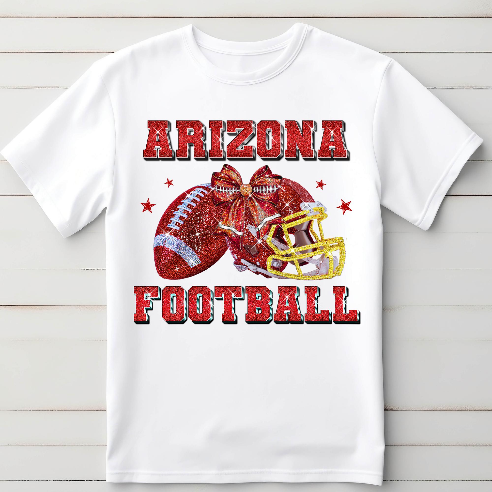 Arizona Football Glitter PNG, Red Sparkle Helmet & Yellow Bow ...
