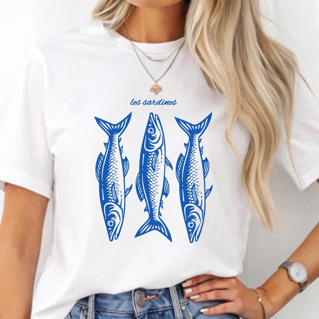 Les Sardines PNG, Fisherman Aesthetic Clipart, Fish Art for Dtf/dtg ...