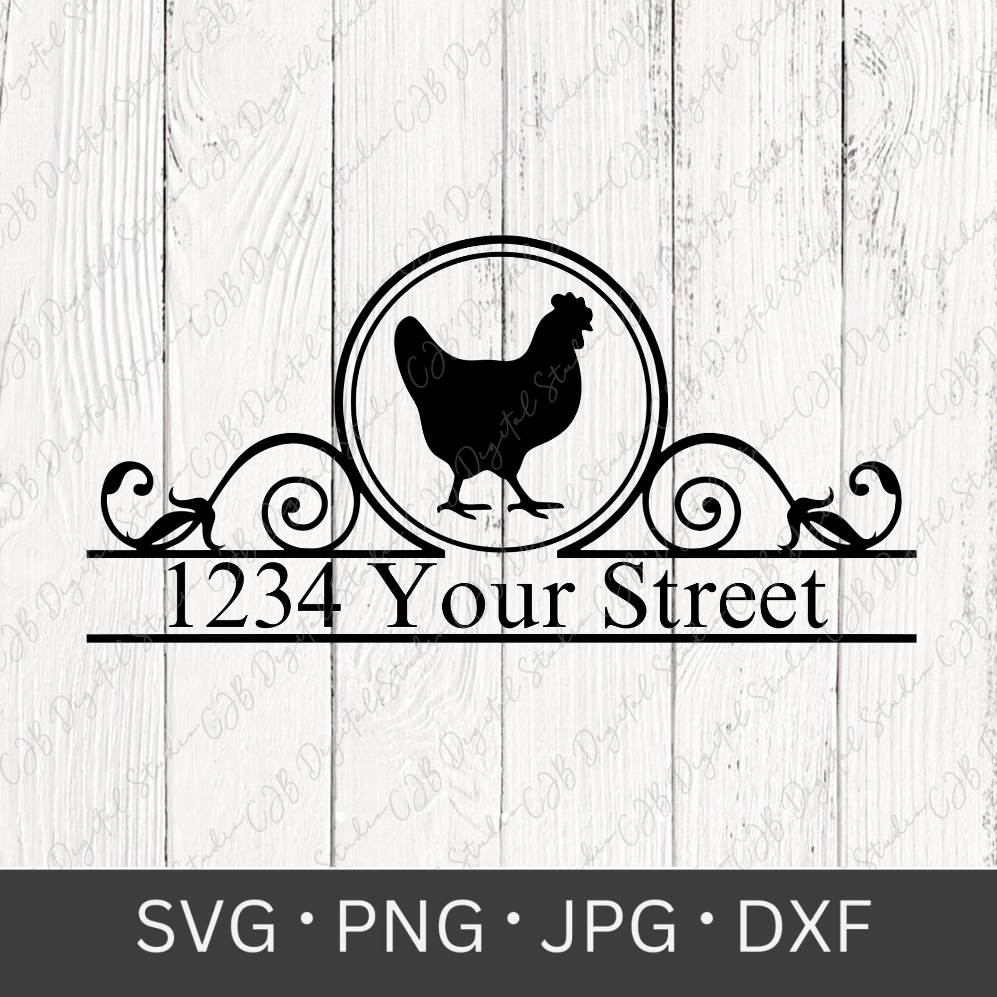 Custom Chicken Mailbox SVG, Chicken Hen SVG, Farmhouse Mailbox Decal ...