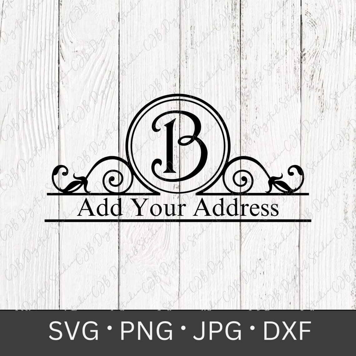 Custom Mailbox Address SVG, Street Address SVG, Monogram Initial SVG ...
