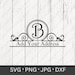 Custom Mailbox Address SVG, Street Address SVG, Monogram Initial SVG ...
