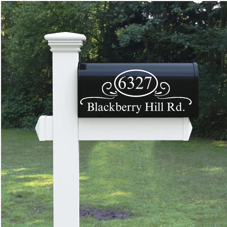 Custom Mailbox SVG, Vinyl Mailbox Decal Cut File PNG, House Numbers ...