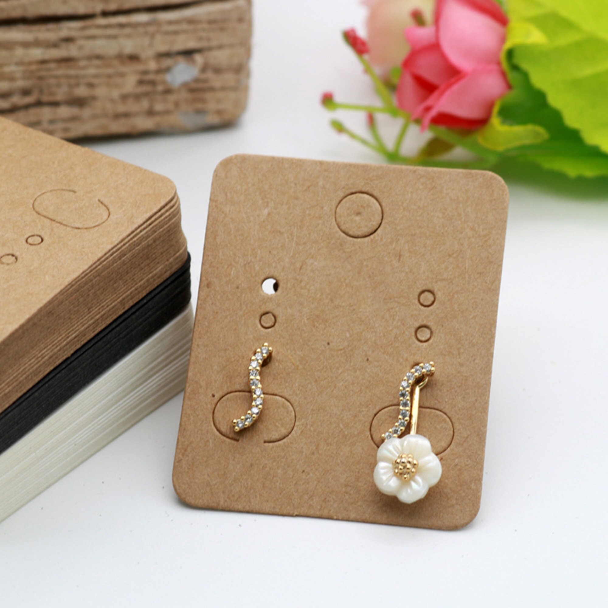 Custom Earring Cards Jewelry Display Cards With Logo and - Etsy