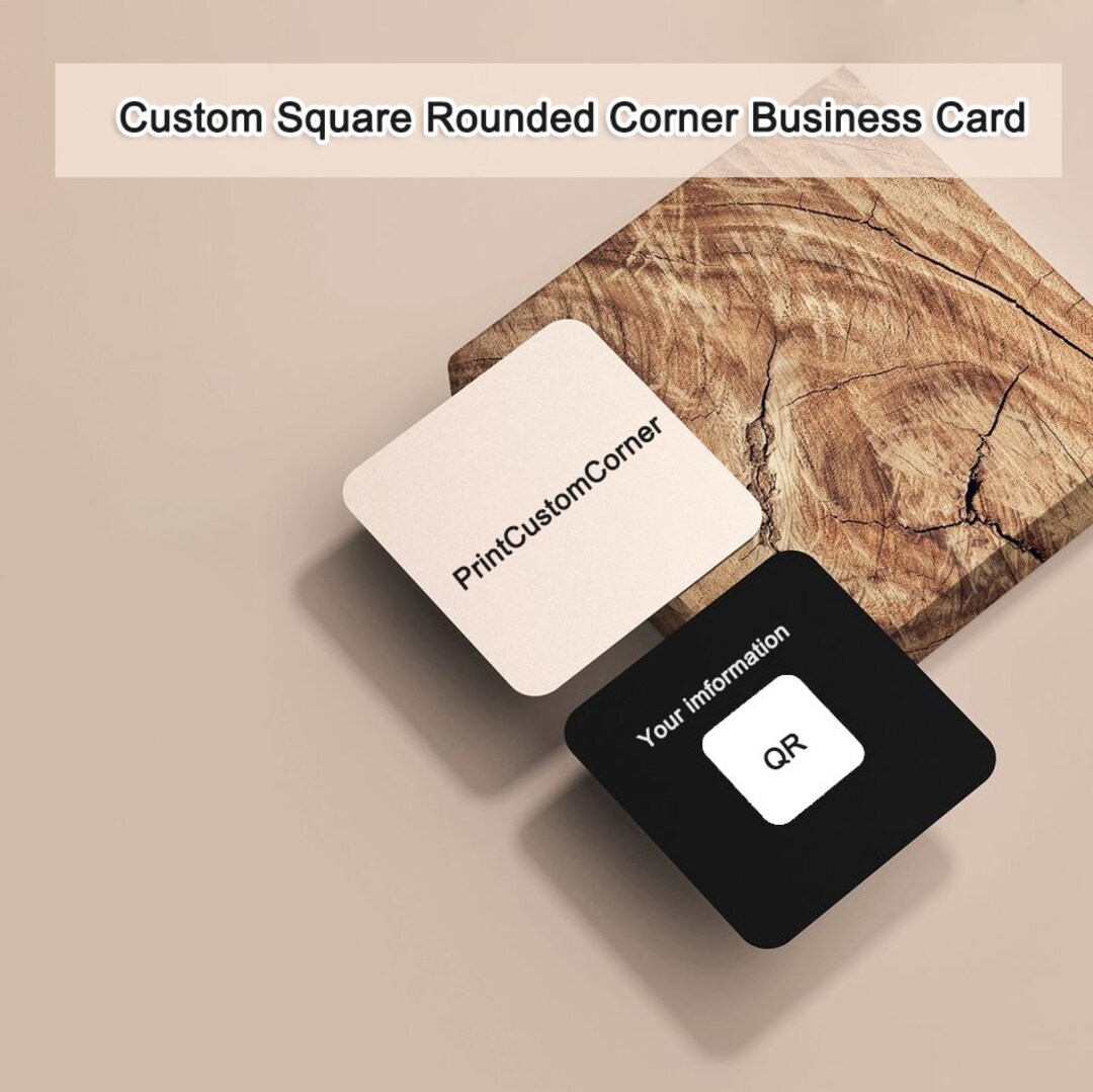 Personalized Square Rounded Corner Business Cards, Boutique Business ...